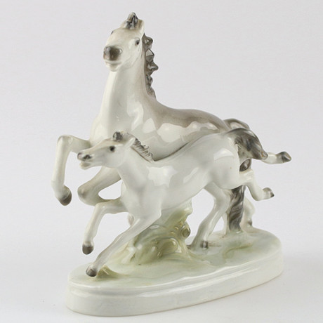 FIGUR, Pferde, Porzellan, Schaubach Kunst, Deutschland. Keramiken ...