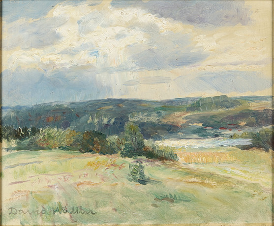 DAVID WALLIN. Oil on Board, landscape, signed. Art - Paintings - Auctionet
