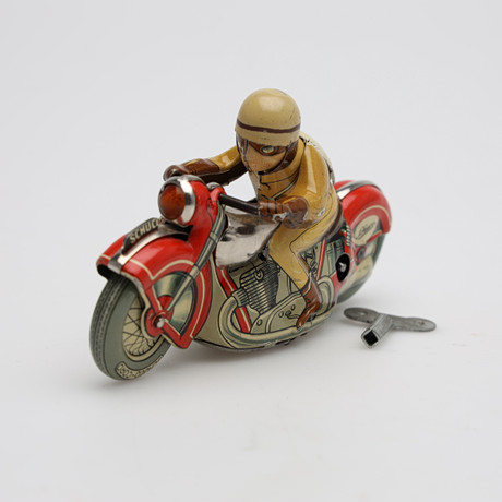 LEKSAK, urverksdriven motorcykel, Schuco, Motodrill 1006, U.S.-zone ...