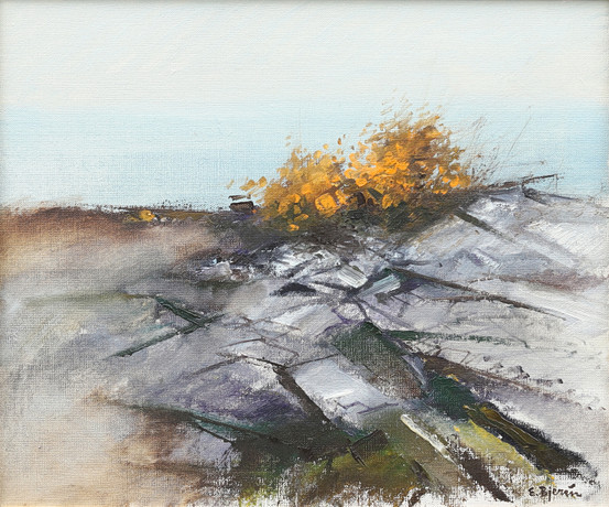 EKE BJERÉN. Nära havet, olja på duk, signerad. Konst - Måleri - Auctionet