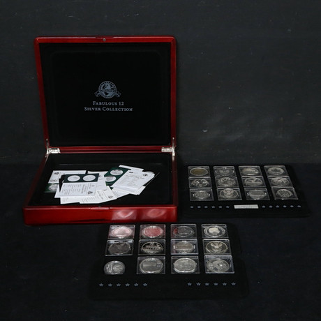 MYNT/MEDALJER, 24 st, "Fabulous 12 silver collection". Mynt, Medaljer ...
