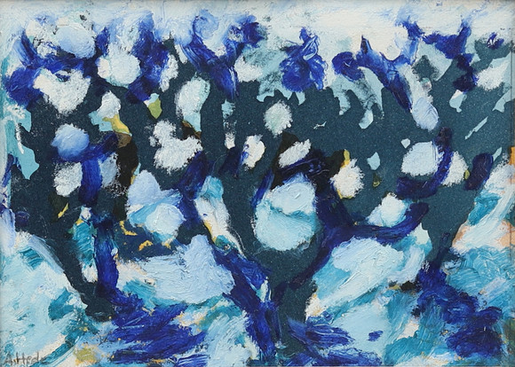 ASTRID HEDE (1917-2002). "Frukträd, vinter", blandteknik, signerad ...