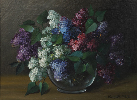 STURE KANDELL (1886-1941). Stilleben med syrener. Konst - Måleri ...