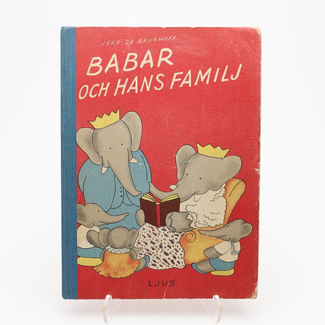 BARNBOK. JEAN DE BRUNHOFFS BABAR OCH HANS FAMILJ 1947 I FÖRSTA SVENSKA ...