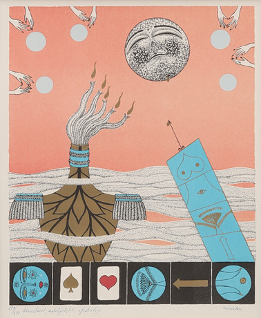 MAX WALTER SVANBERG. Composition, watercolour, metal embossed offset ...