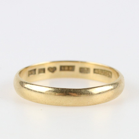 Vihkisormus, kulta 18k, kirjoitus, Boliden Guld, 1951. Korut ja ...