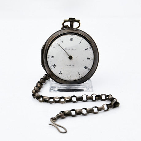 POCKET WATCH, 18th century, Beefield, London, spider clock, outer case ...