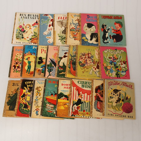 FIB's Golden Books, 22 pcs., no. 1-54, 1950s. Books, Maps & Manuscripts ...
