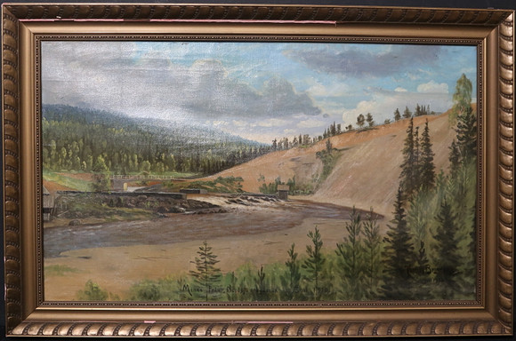 CHARLES BYLANDER. Memory from North Sea villagers. Oil on canvas ...