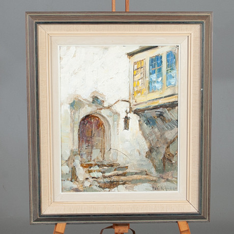 KNUT NORMAN. Oil on Board, motifs from southern latitudes, signed. Art ...