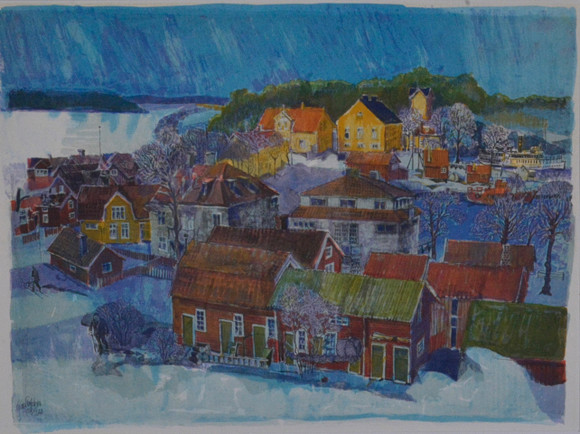 CLAES FOLCKER. Color lithography. Art - Engravings & Prints - Auctionet