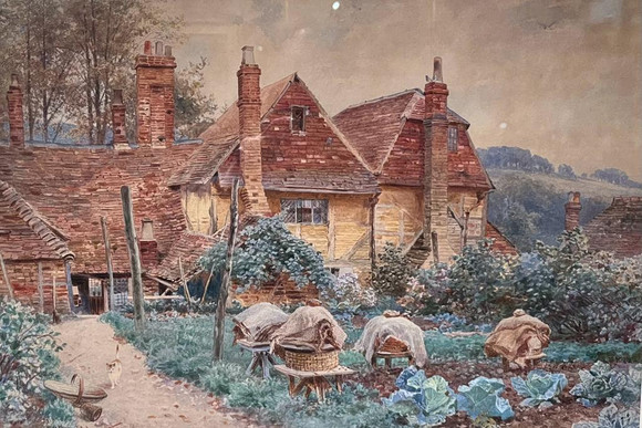 HARRY SUTTON PALMER RI (1854 - 1933). THE BEE-HIVE GARDEN. Art ...