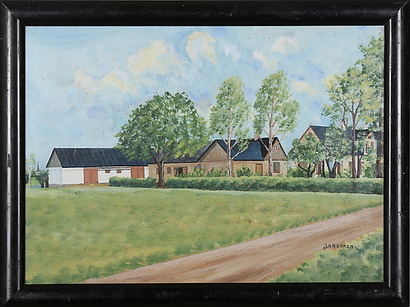 STEN STURE SANDGREN. Gouache, Gåramålning, signerad Sandgren. Konst ...