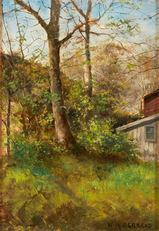 WILHELM GERNANDT (1863-1920). Skir sommargrönska, signerad Wilh ...