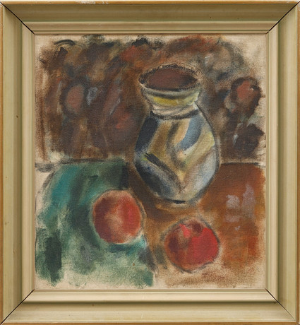 IVAN IVARSON. Attributed to. Still life with jug and fruits. Oil on ...