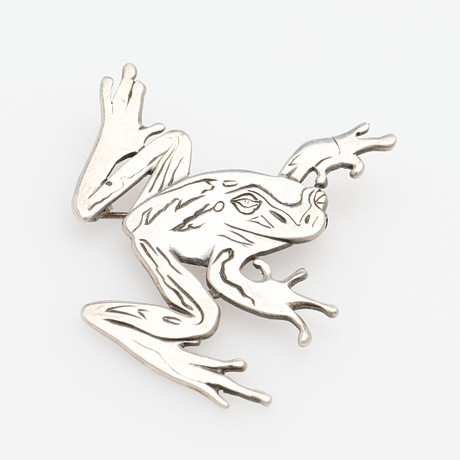 IAN SYDNEY, BROSCH I FORM AV EN GRODA. Smycken & Ädelstenar - Broscher ...