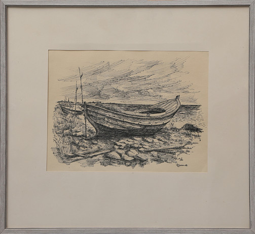 BERNDT ZEDRÉN. TECKNING, tusch. signerad, 1968. Konst - Teckningar ...