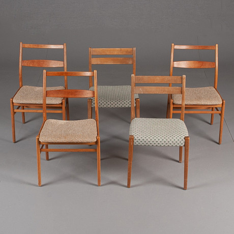 CHAIRS, 5, of which 3 by Hugo Troed for Troeds Bjärnum, Bra Bohag, and ...