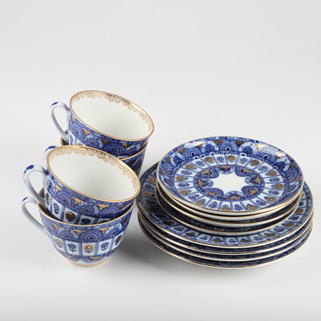 TEA SET, 12 pieces, Lomonosov, St. Petersburg. Ceramics & Porcelain ...