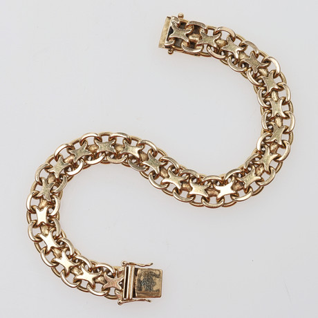 BRACELET, 18k gold, X-link, August Mikkov AB 1963. Jewellery ...