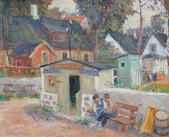 GOTTFRID OLSSON. MOTIF FROM ARILD. Art - Paintings - Auctionet