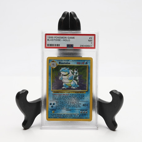 POKÉMONKORT, "Blastoise-Holo", #2, 1999, Psa-gradering 7. Övrigt ...
