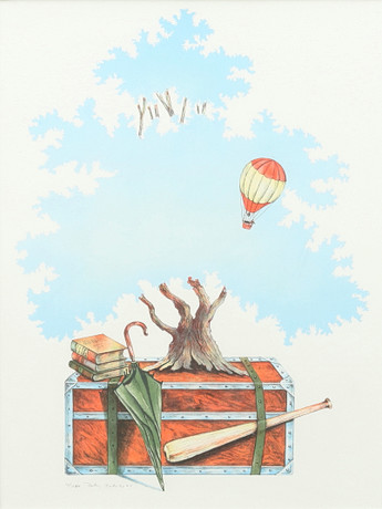 PETER JAKOBY ( FÖDD 1941). Komposition med träd, litografi nr 13/290 ...