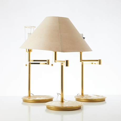 TABLE LAMPS, 3 pcs, brass, 1990s. Lighting & Lamps - Table Lamps ...