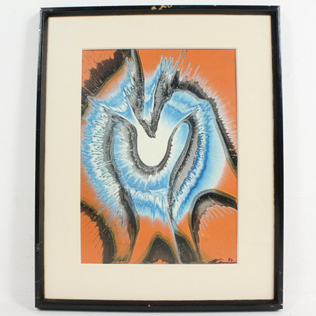 Unknown artist. 'Abstract Composition III', mixed media, signed. Art ...