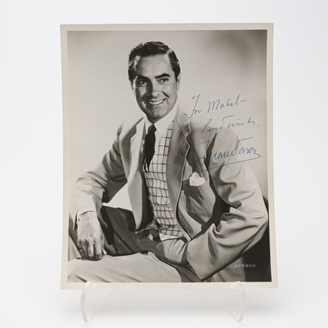 AUTÓGRAFO. TYRONE POWER (1914-1958) ACTOR ESTADOUNIDENSE. Libros, mapas ...