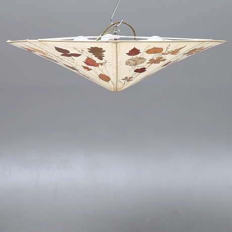 CARL MALMSTEN. Taklampa / takplafond, rispapper samt växter. Belysning ...