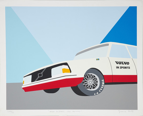 FRANCO COSTA. "Volvo In Sports: Cars Racing", color serigraph, signed ...