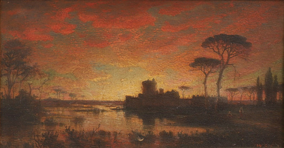 WILLIAM STANLEY HASELTINE (AMERICAN, 1835-1900). CASTEL FUSANO - IN THE ...