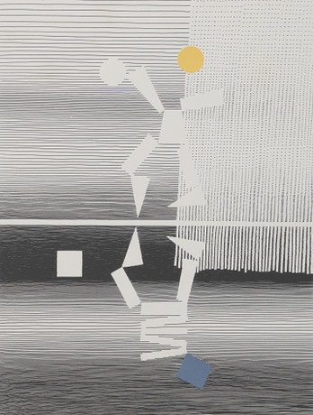 MICHEL SEUPHOR DENNE. composition, lithograph, numbered 34/70, signed ...