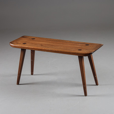 CARL MALMSTEN. Stool "Visingsö", designed in 1953, marked Svensk Fur ...