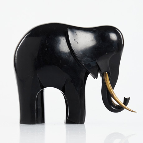 WERKSTÄTTE HAGENAUER. Sculpture, elephant, Austria. 1920s. Stamped ...
