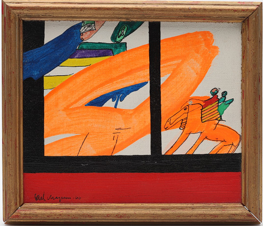 CARL MAGNUS. Composition, acrylic on canvas, signed, dated -66. Art ...