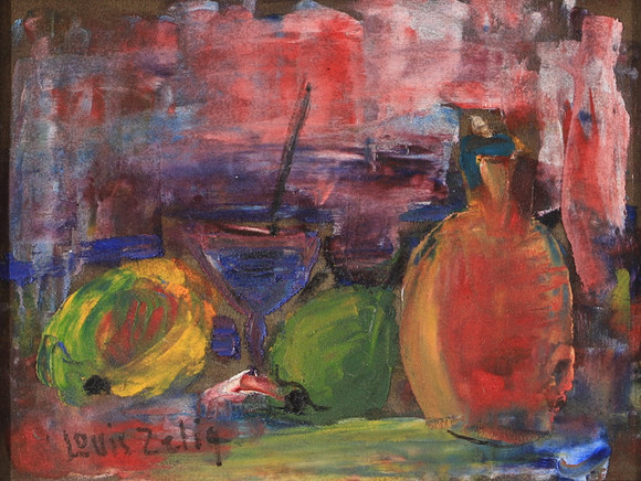 LOUIS ZELIG. Still life, oil on canvas, signed. Art - Paintings - Auctionet