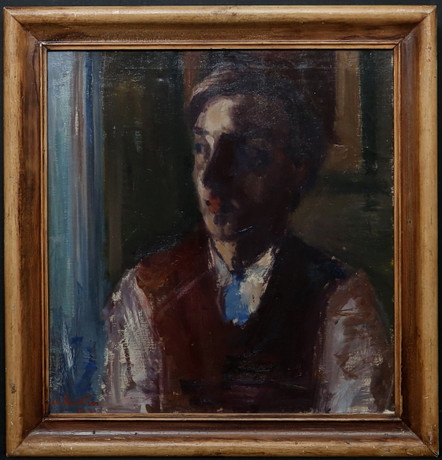 MARTIN LINDSTRÖM. Portrait. Oil on canvas, signed, indistinctly dated ...