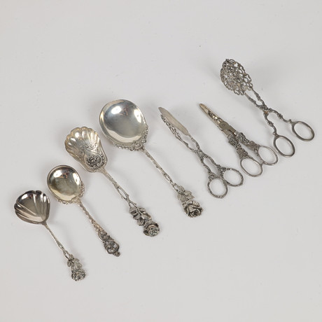 SKEDAR, TÄNGER M. M, 7 stycken, bl. a "Rosen", silver, 1900-tal. Silver ...