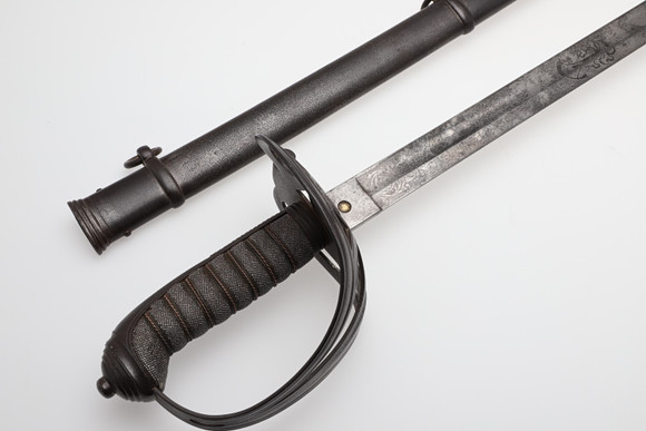 A VICTORIAN 1827 PATTERN RIFLE REGIMENT SWORD MARKED FOR THE DEVON ...