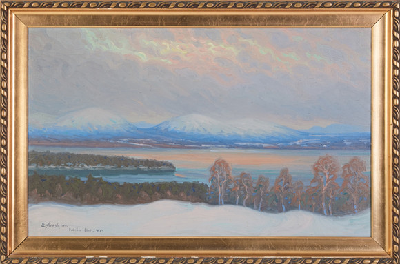 JOHAN EDVARD STENSTRÖM (1870 - 1945). "Frösön Jämtl 1913", oil on ...