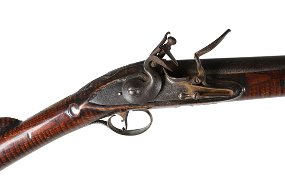 A MID 18TH CENTURY FLINTLOCK GUN BY JOHNSON. Weapons & Militaria - Guns ...