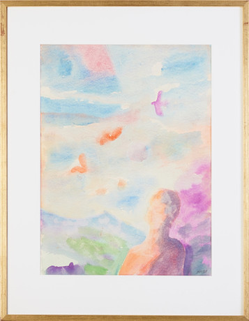LARS BERTLE (born 1925): Afton Oviksfjällen, signed Bertle, watercolour ...