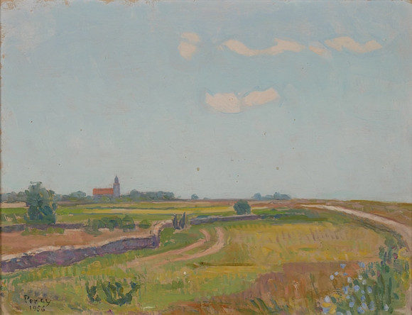 ARTHUR PERCY. "A summer picture from famous regions". Oil on Board ...