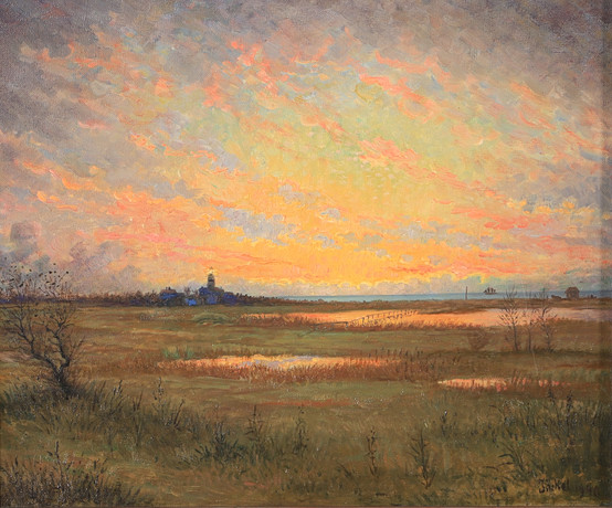 ROBERT HUGO JÄCKEL. "Falsterbo lighthouse", oil on canvas, signed. Art ...