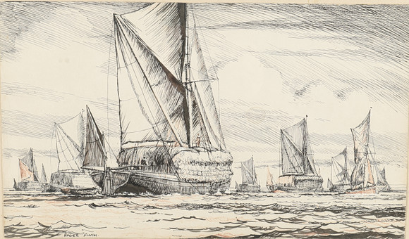 ROGER ARTHUR FINCH (BRITISH 1924-1989). THAMES PROOMUT PURJEESSA JA ...