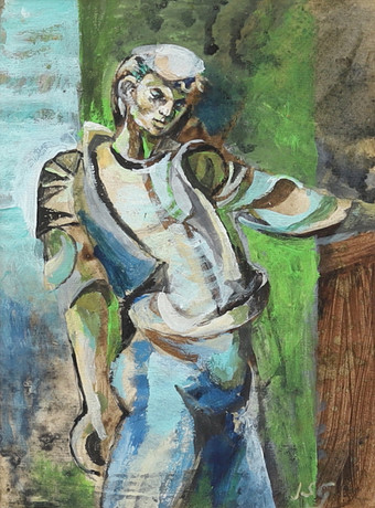 JOHN GODDEN. "The reveller returns", gouache, signerad JST. Konst ...