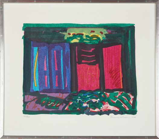 LENNART RODHE. Composition, color lithograph, numbered 141/320, signed ...