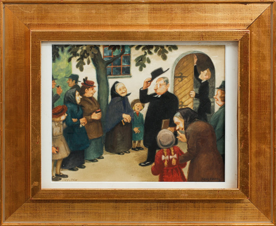 HARALD SKOGSBERG. Akvarell, "Prosten", signerad. Konst - Måleri - Auctionet